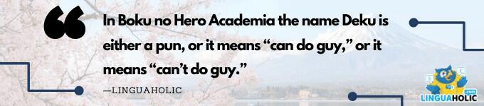 "Deku" — Here's What It Really Means