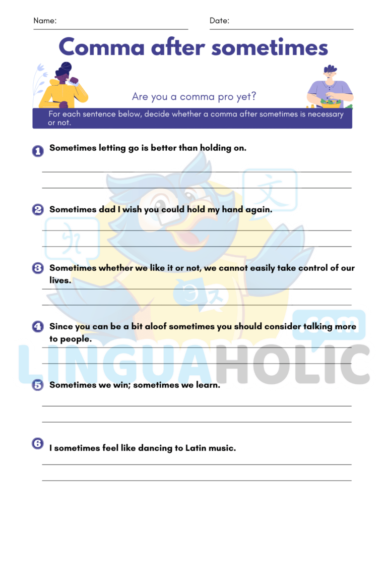 Comma after "sometimes": The Definitive Guide