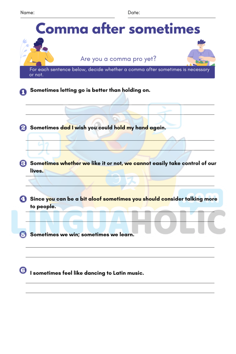 Comma after "sometimes": The Definitive Guide