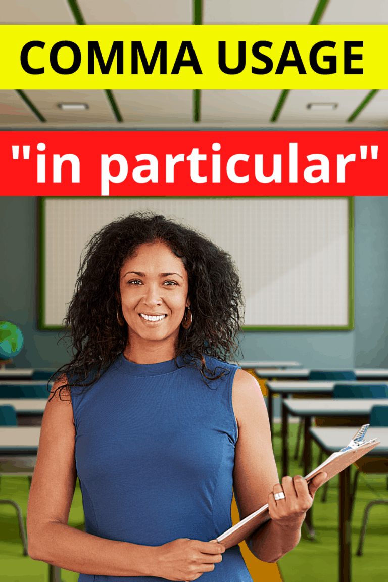 Comma before or after "in particular": The Definitive Guide