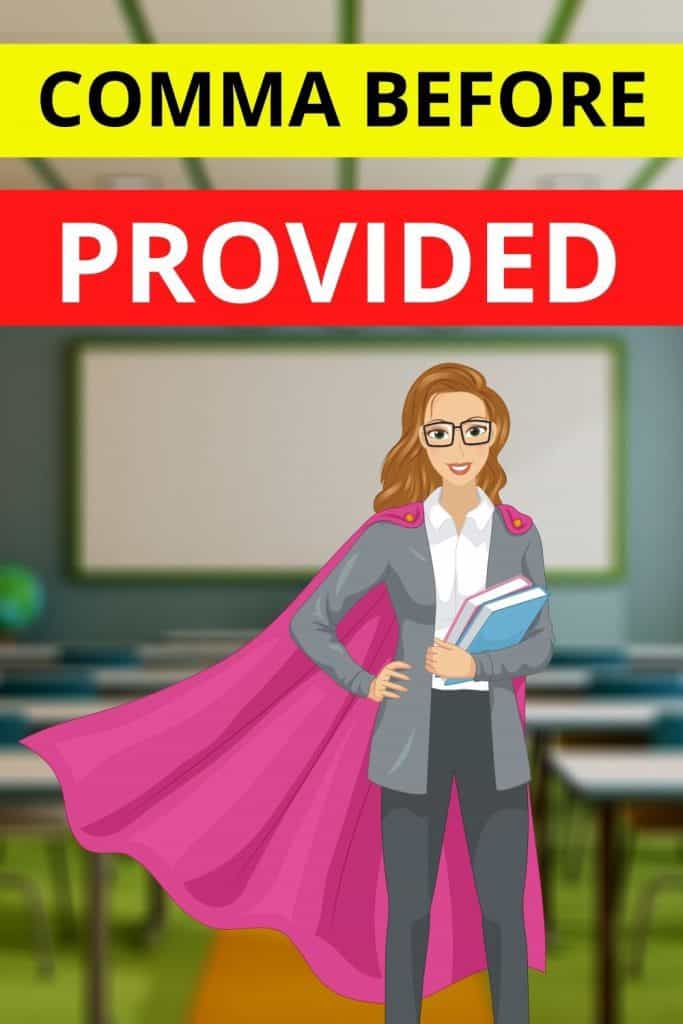 Comma before "provided": The Definitive Guide