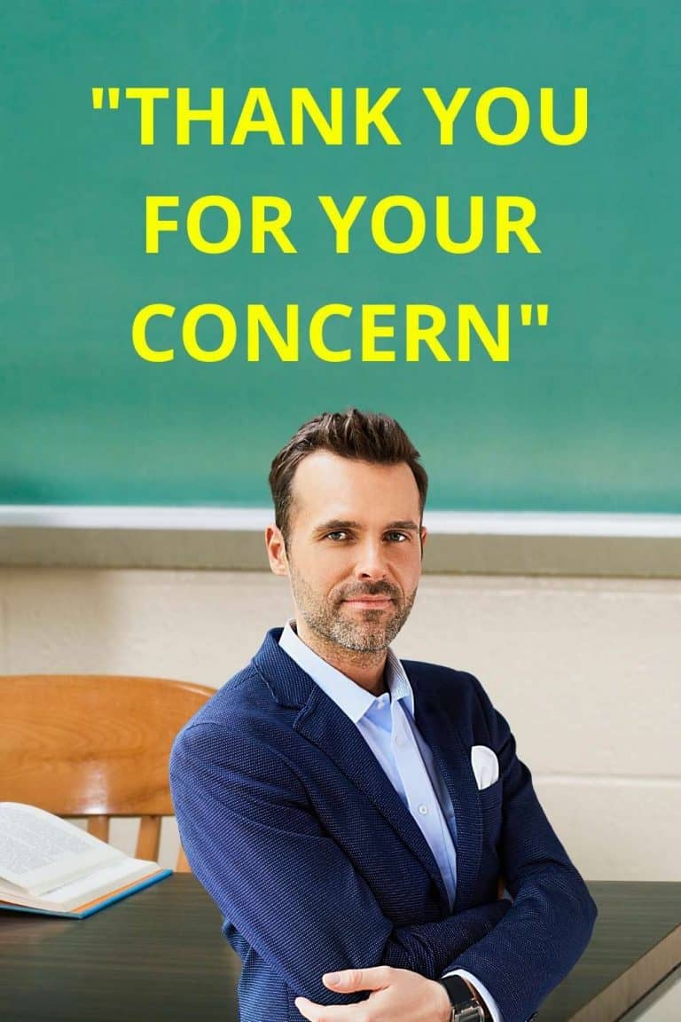 “Thank you for your concern” in (Business) Correspondence