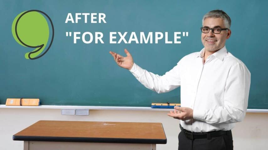 Comma after "for example": The Definitive Guide