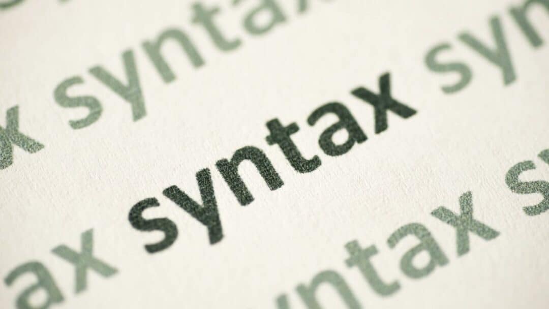 Syntax — A Beginner's Guide