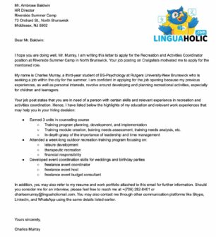 How to Write a Cover Letter for a Summer Job — Top Tips