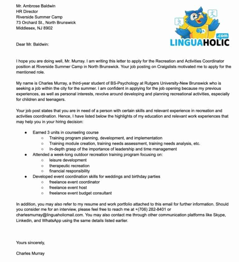 How to Write a Cover Letter for a Summer Job — Top Tips