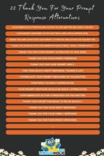 22 Other Ways to Say "Thank you for your prompt response"